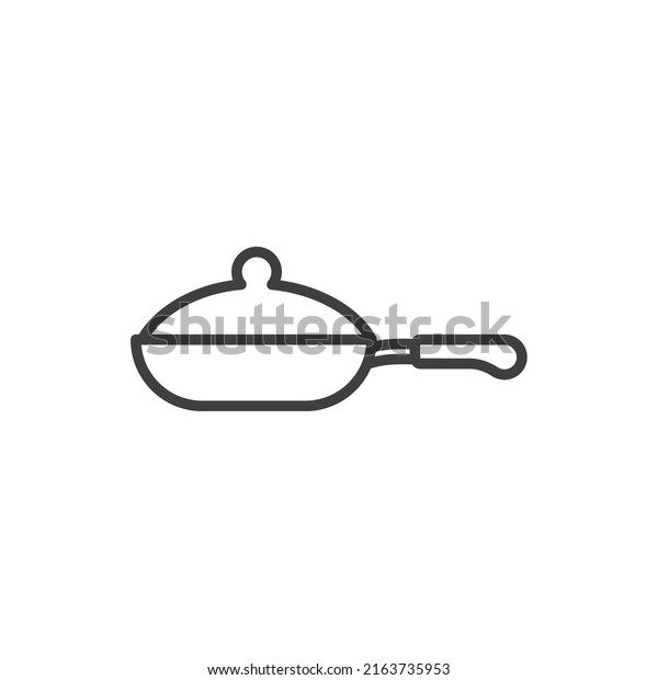 Vector Sign Cooking Pan Symbol Isolated Stock Vector (Royalty Free ...