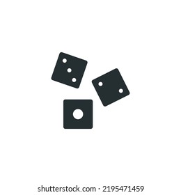 Vector Sign Dice Symbol Isolated On Stock Vector (Royalty Free ...