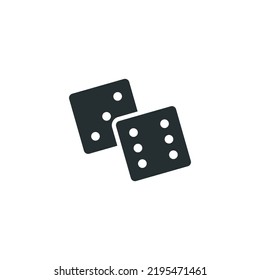 Vector Sign Dice Symbol Isolated On Stock Vector (Royalty Free ...