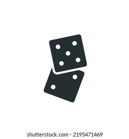Vector Sign Dice Symbol Isolated On Stock Vector (Royalty Free ...