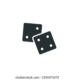 Vector Sign Dice Symbol Isolated On Stock Vector (Royalty Free ...
