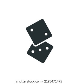Vector Sign Dice Symbol Isolated On Stock Vector (Royalty Free ...