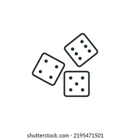 Vector Sign Dice Symbol Isolated On Stock Vector (Royalty Free ...