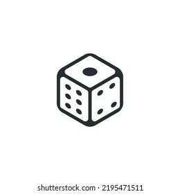 Vector Sign Dice Symbol Isolated On Stock Vector (Royalty Free ...