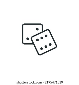 Vector Sign Dice Symbol Isolated On Stock Vector (Royalty Free ...