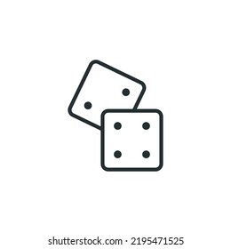 Vector Sign Dice Symbol Isolated On Stock Vector (Royalty Free ...