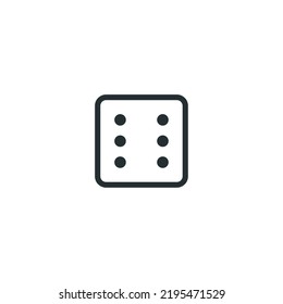 Vector Sign Dice Symbol Isolated On Stock Vector (Royalty Free ...