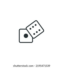 Vector Sign Dice Symbol Isolated On Stock Vector (Royalty Free ...