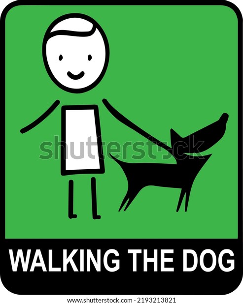 Vector Sign Dog Walking Area Stock Vector (Royalty Free) 2193213821 ...