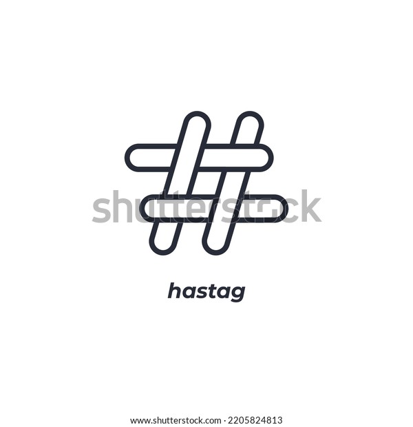 Vector Sign Hastag Symbol Isolated On Stock Vector (Royalty Free ...