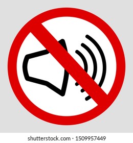 No Sound Vector Sign Stock Vector (Royalty Free) 159894038