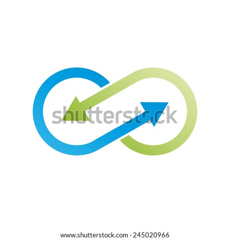 Vector Sign Infinite Arrows Green Recycling Stock Vector (Royalty Free ...