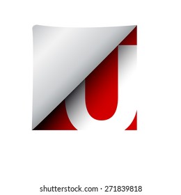 Vector Sign Label Letter U Stock Vector (Royalty Free) 271839818 ...