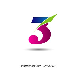 Vector Sign Logo Number 3: vector de stock (libre de regalías ...