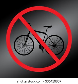 Vector Sign No Bicycle Stock Vector (Royalty Free) 336410807