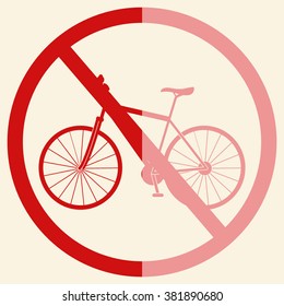Vector Sign No Bicycle Stock Vector (Royalty Free) 381890680 | Shutterstock