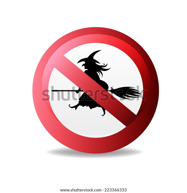 Vector Sign No Witches Stock Vector (Royalty Free) 223366333