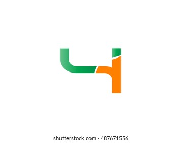Vector Sign Number 4 Logo Stock Vector (Royalty Free) 487671556 ...
