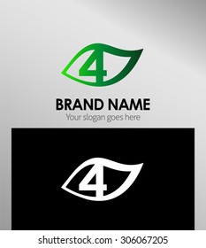 Vector Sign Number Four Logo Stock Vector (Royalty Free) 306067205 ...