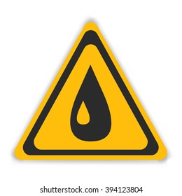 Oil Spill Warning Sign Stock Illustration 279625739
