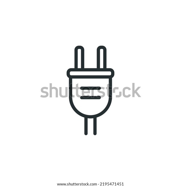 Vector Sign Plug Symbol Isolated On Stock Vector (Royalty Free ...