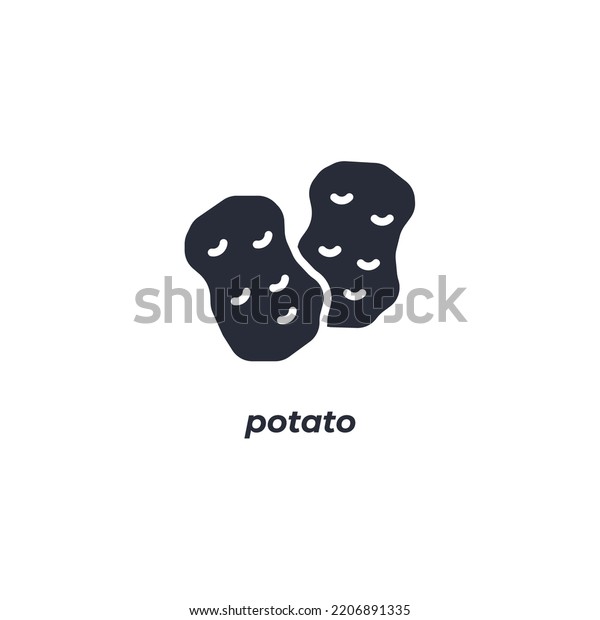 Vector Sign Potato Symbol Isolated On Stock Vector (Royalty Free ...