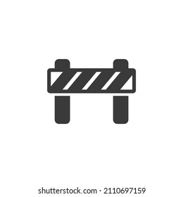 Vector Sign Roadblock Symbol Isolated On Stock Vector (Royalty Free ...