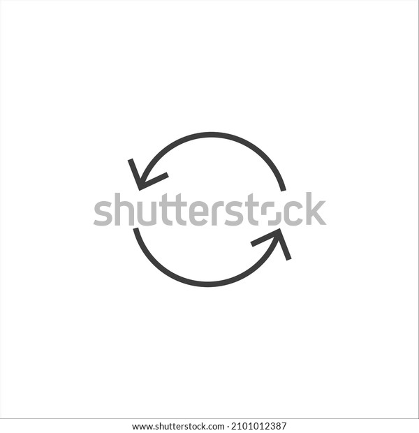 Vector Sign Rotation Symbol Isolated On Stock Vector (Royalty Free ...