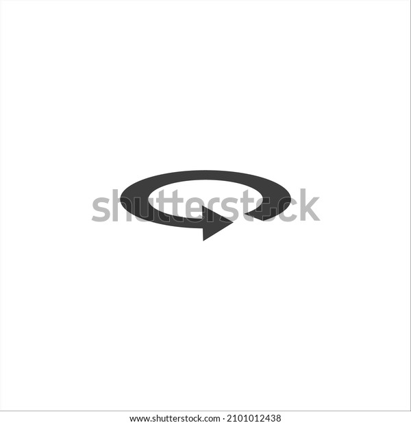 Vector Sign Rotation Symbol Isolated On Stock Vector (Royalty Free ...