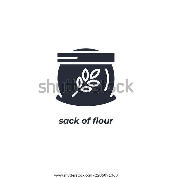 Vector Sign Sack Flour Symbol Isolated Stock Vector (Royalty Free ...