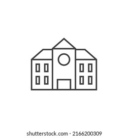 Vector Sign School Building Symbol Isolated Stock Vector (Royalty Free ...