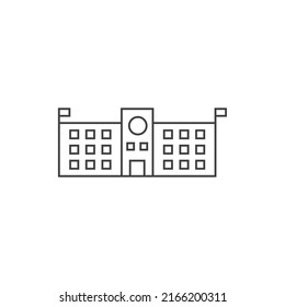 Vector Sign School Building Symbol Isolated Stock Vector (Royalty Free ...