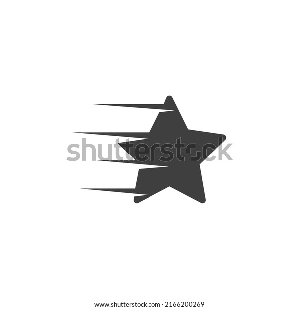 Vector Sign Shooting Star Symbol Isolated Stock Vector (Royalty Free ...