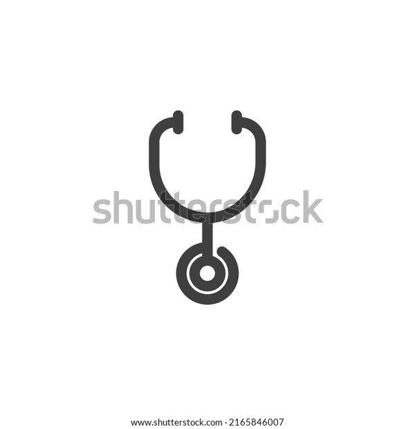 Vector Sign Stethoscope Symbol Isolated On Stock Vector (Royalty Free ...