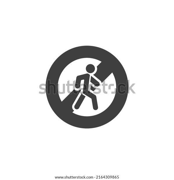 Vector Sign Walk Symbol Isolated On Stock Vector (Royalty Free ...