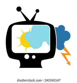 Vector Sign Weather Tv Stock Vector (Royalty Free) 245245147 | Shutterstock