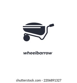 Vector Sign Wheelbarrow Symbol Isolated On Stock Vector (Royalty Free ...