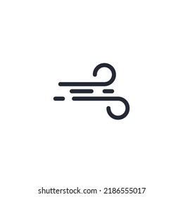 Vector Sign Wind Symbol Isolated On Stock Vector (Royalty Free ...