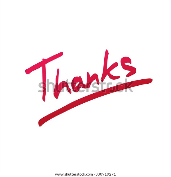 Vector Signature Thanks Stock Vector (Royalty Free) 330919271