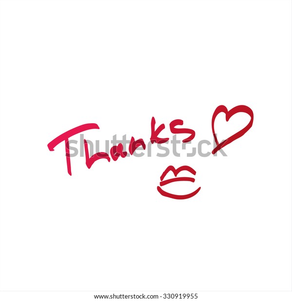 Vector Signature Thanks Stock Vector (Royalty Free) 330919955