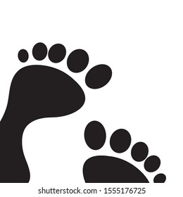 Vector Silhouette Feet On White Background Stock Vector (Royalty Free ...