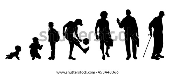 Vetor stock de Vector Silhouette Generation People (livre de direitos ...