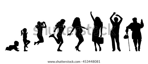 Vector Silhouette Generation People Stock Vector (Royalty Free ...