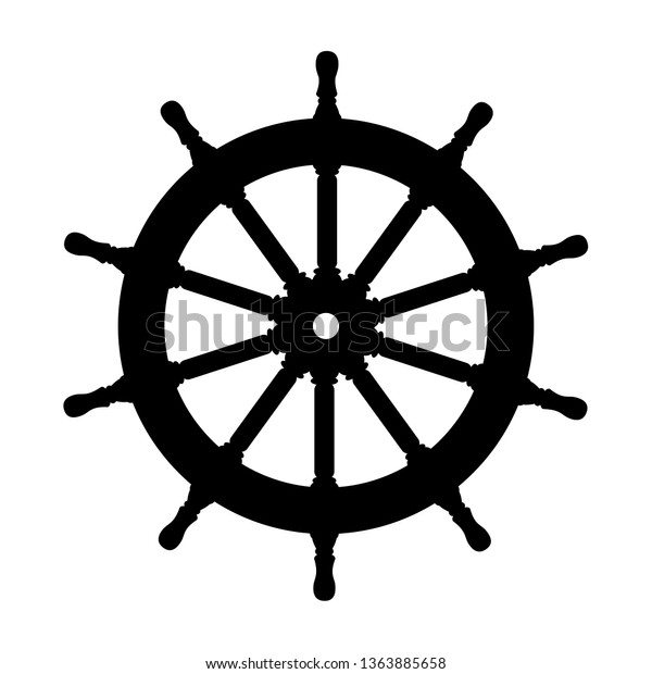 Vector Silhouette Graphic Black Handwheel Clip Stock Vector (Royalty ...