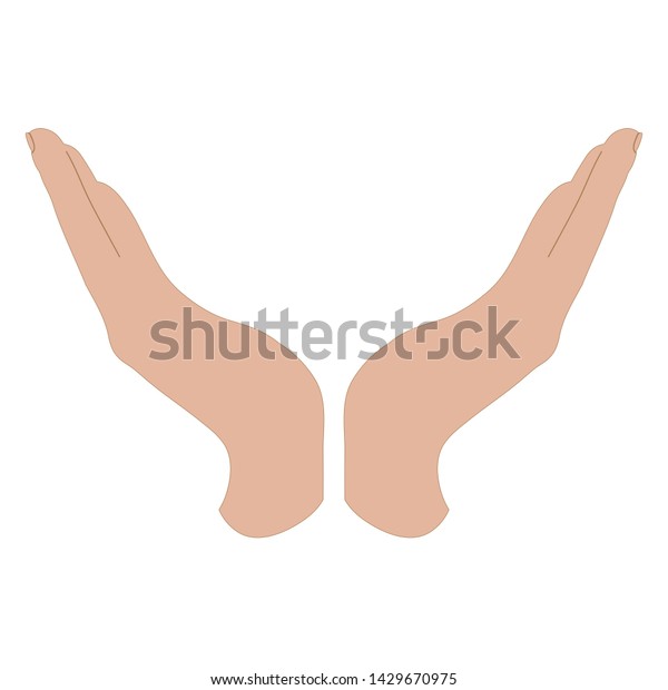 Vector Silhouette Hands Defensive Gesture Symbol: vector de stock ...