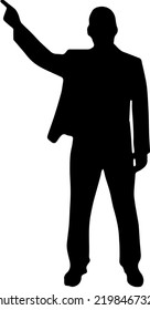 Vector Silhouette Leader On White Background Stock Vector (Royalty Free ...