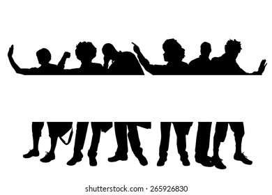 Vector Silhouette Man Sign Text: vector de stock (libre de regalías ...