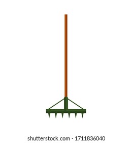 Vector Silhouette Rake Garden On White Stock Vector (Royalty Free ...
