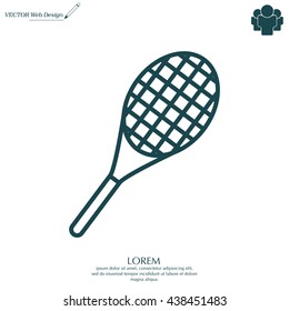 Vector Silhouette Tennis Racket Stock Vector (Royalty Free) 438451483 ...