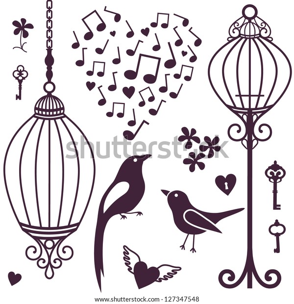 Vector Silhouette Wall Stickers Stock Vector (Royalty Free) 127347548 ...